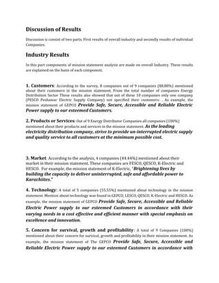 Mission statement analysis | DOC