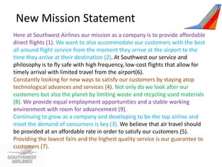 Mission statement analysis southwest airlines | PPTX