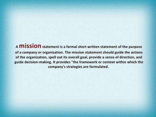 Mission statements of famous companies | PPTX