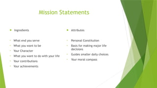 Creating Mission Statements for College Students | PPT
