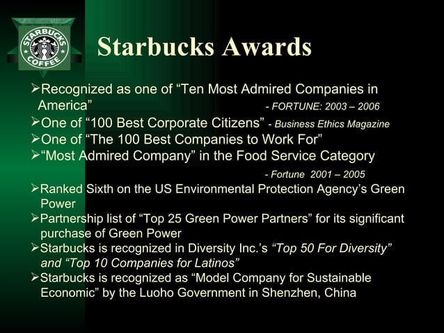 Mission, strategy, and ethics at starbucks v2 | PPT | Large Business ...