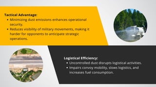 Dust Control Strategies for Advancements in Military Operations | PDF