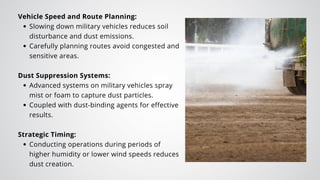 Dust Control Strategies for Advancements in Military Operations | PPT