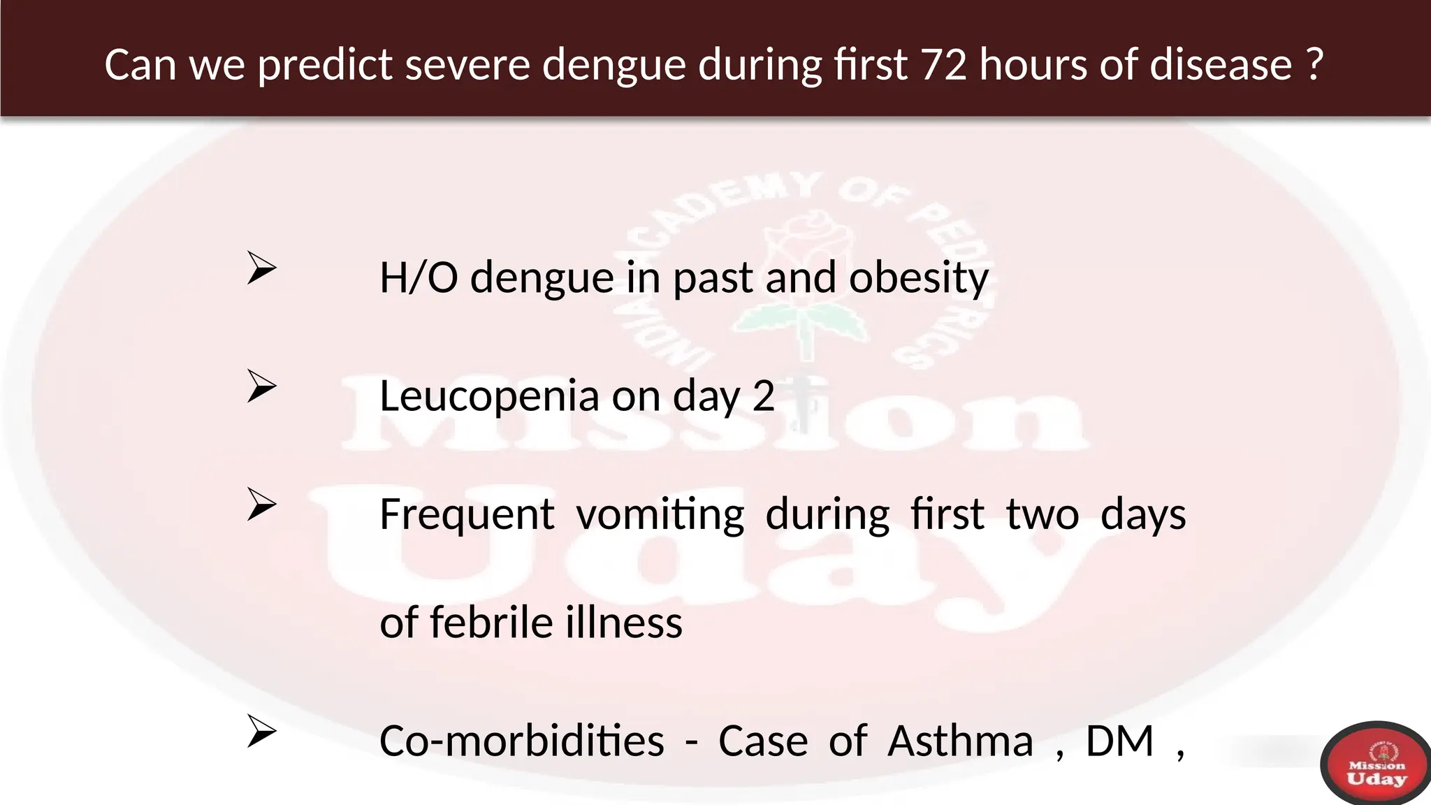 Mission Uday -Dengue presentation powerpoint | PPT