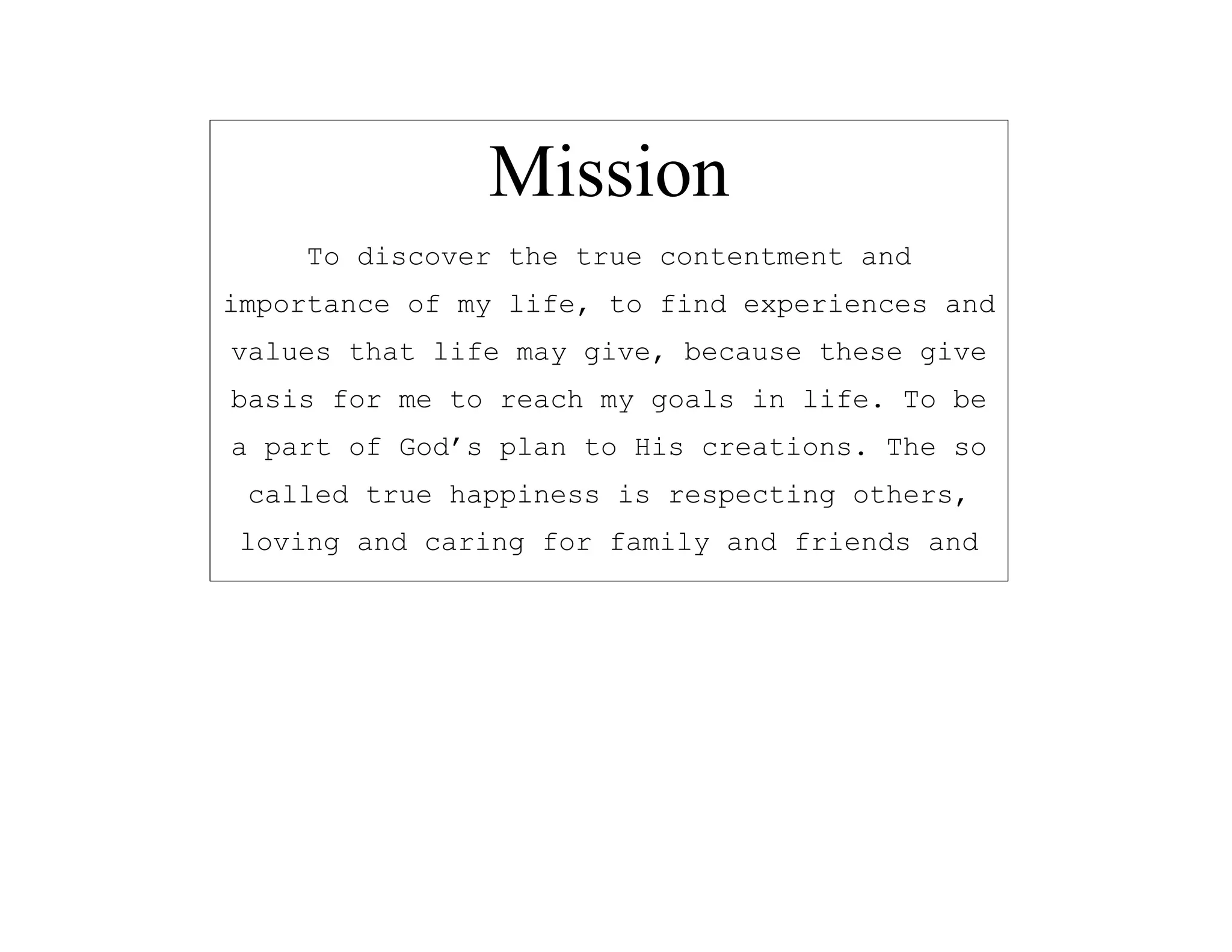 Mission and Vision | DOCX