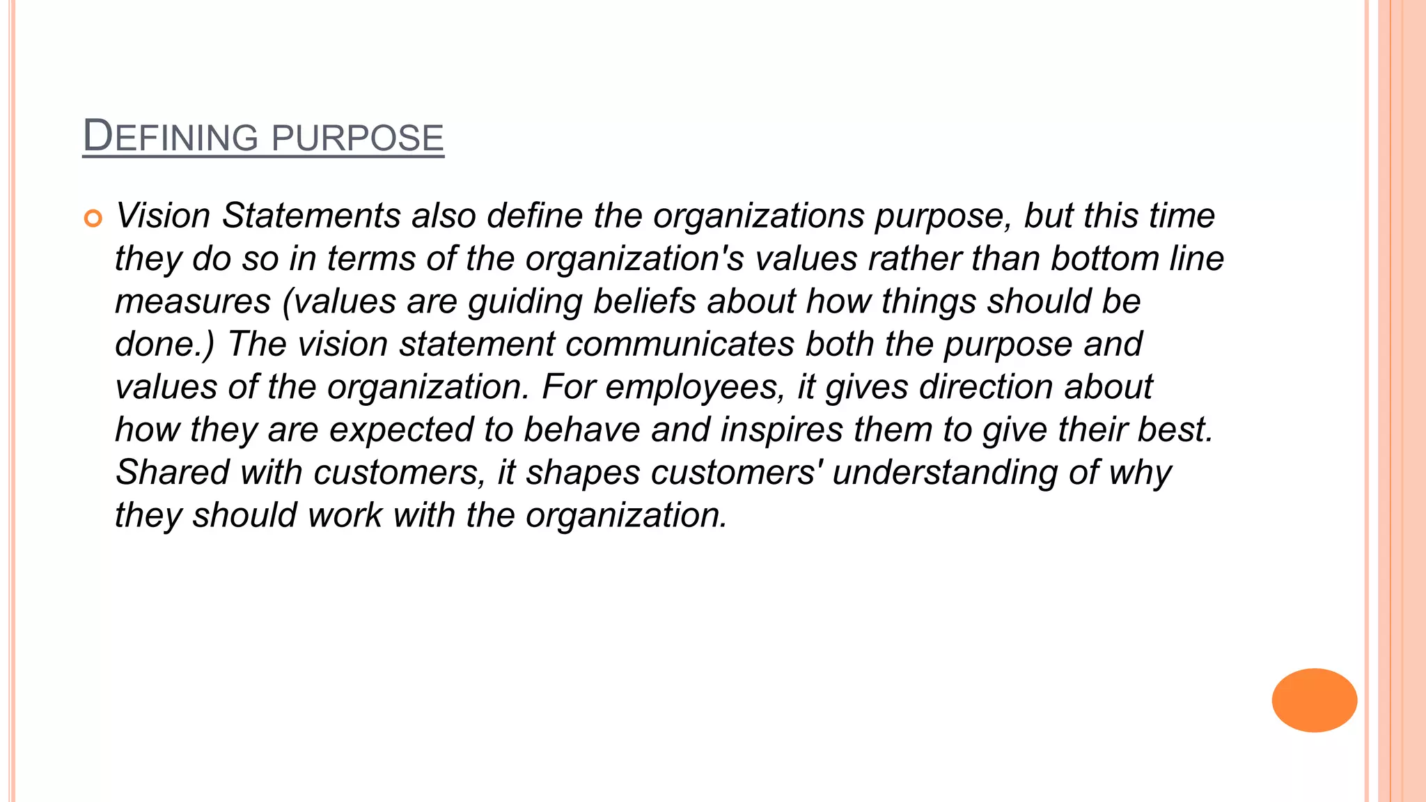 Mission, vision and values statements in higher education | PPTX