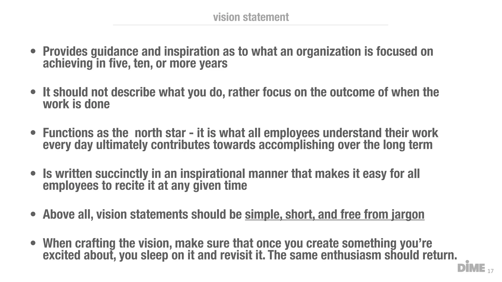 Building a vision + mission | PDF