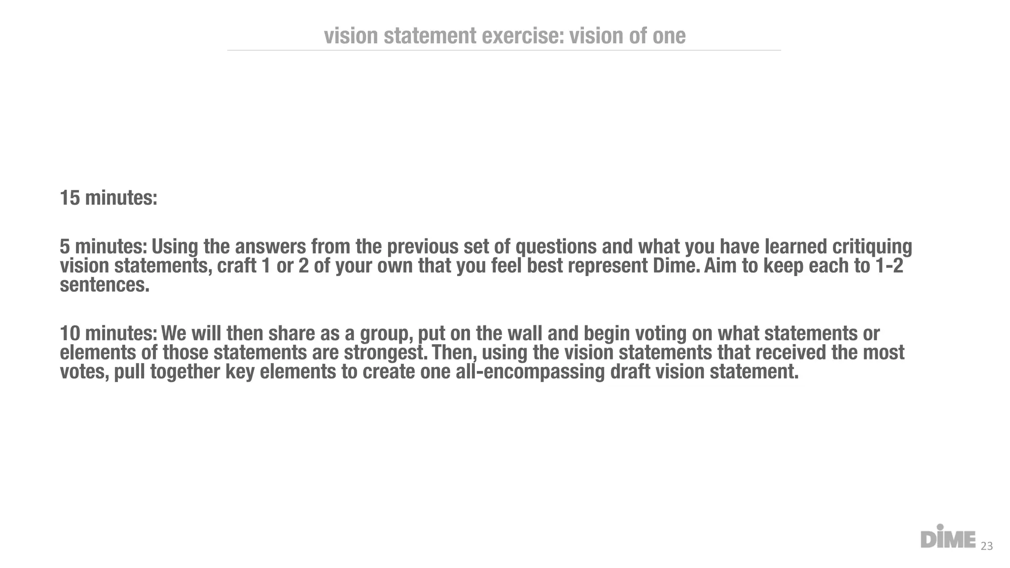 Building a vision + mission | PDF