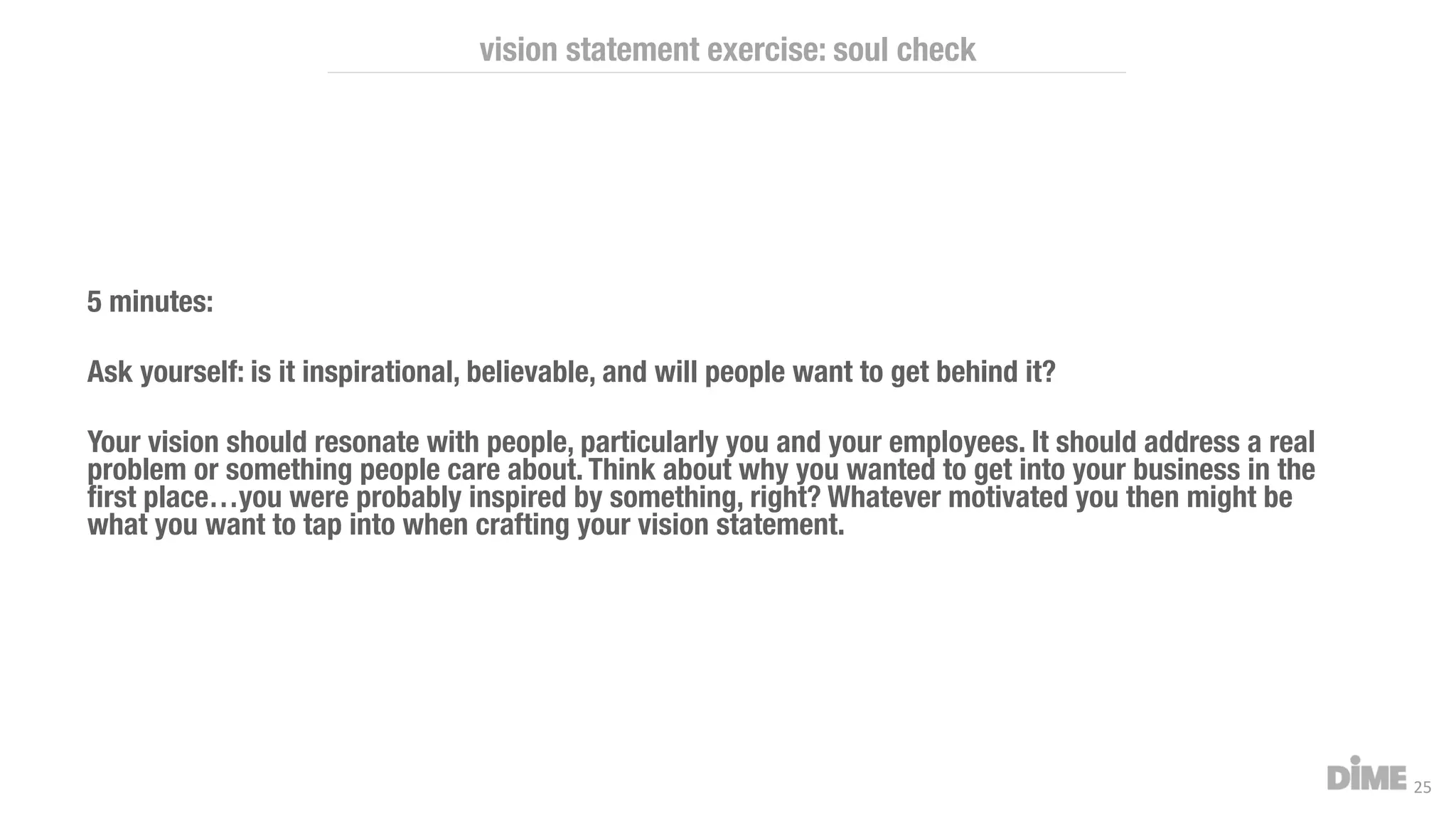 Building a vision + mission | PDF