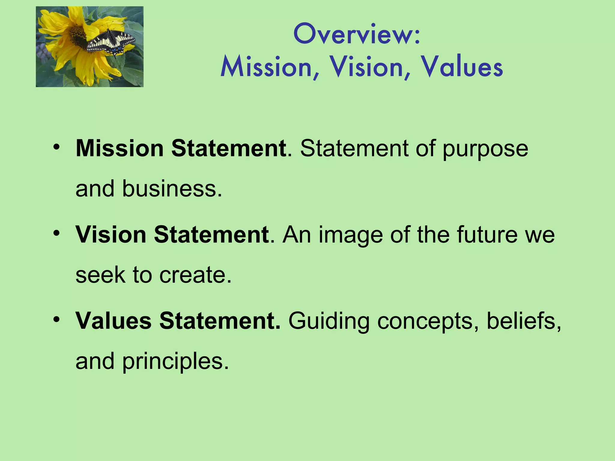 Mission Vision Values | PPT