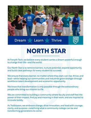 Forsyth Tech's new mission, vision, values, and North Star | PDF