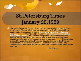 Mississippi burning powerpoint | PPT