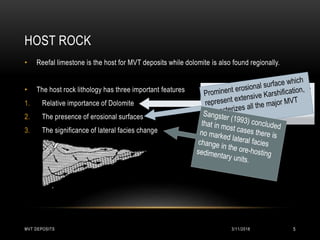 Mississippi valley type deposits | PPTX