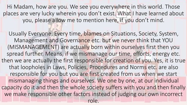 Miss Management | PPTX | Business | Business and Finance