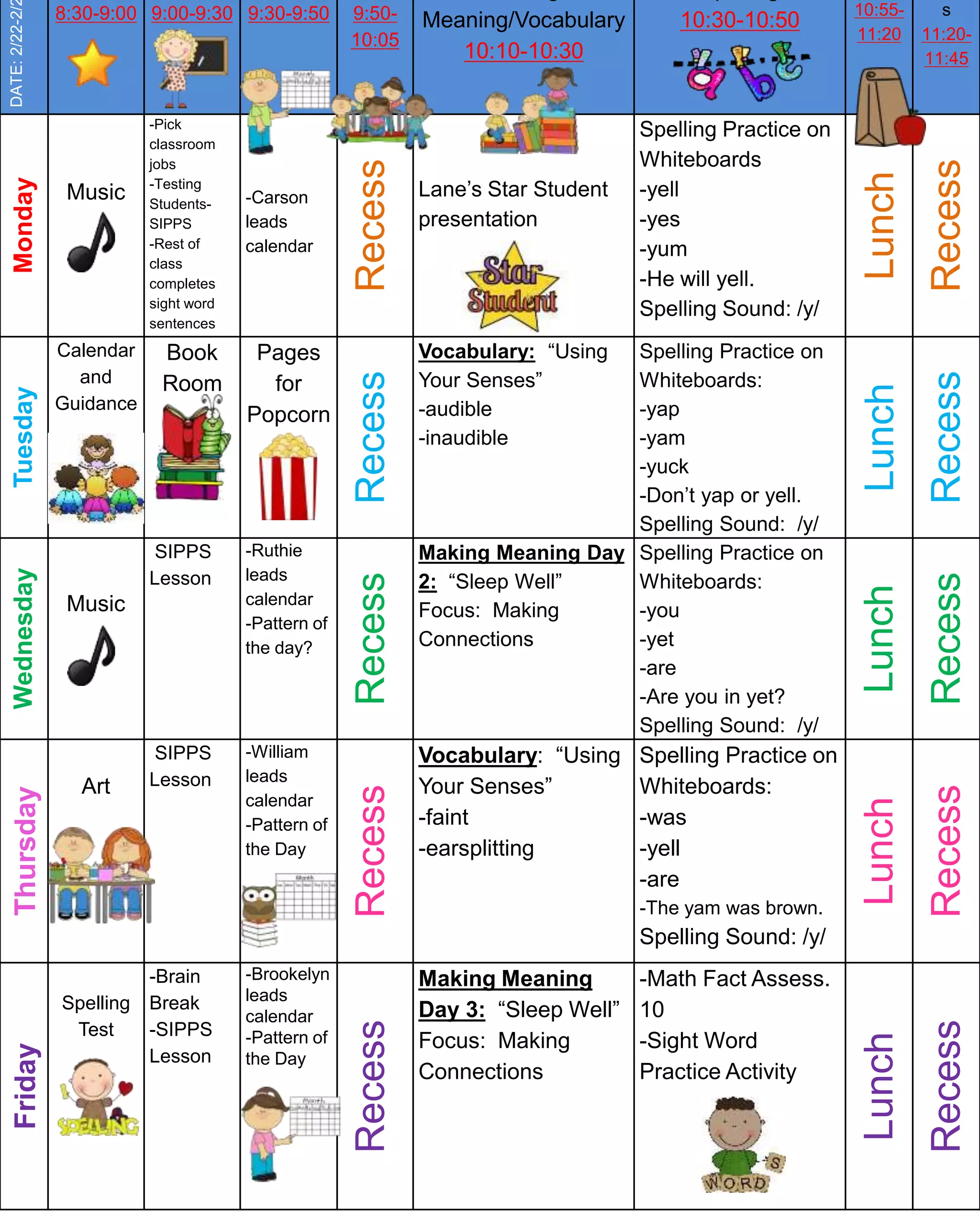 Miss Myer's Visual Lesson Plans (Freebie) | PPTX