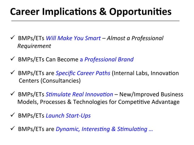 Emerging Business Models & Technology - Villanova 2014 | PPT