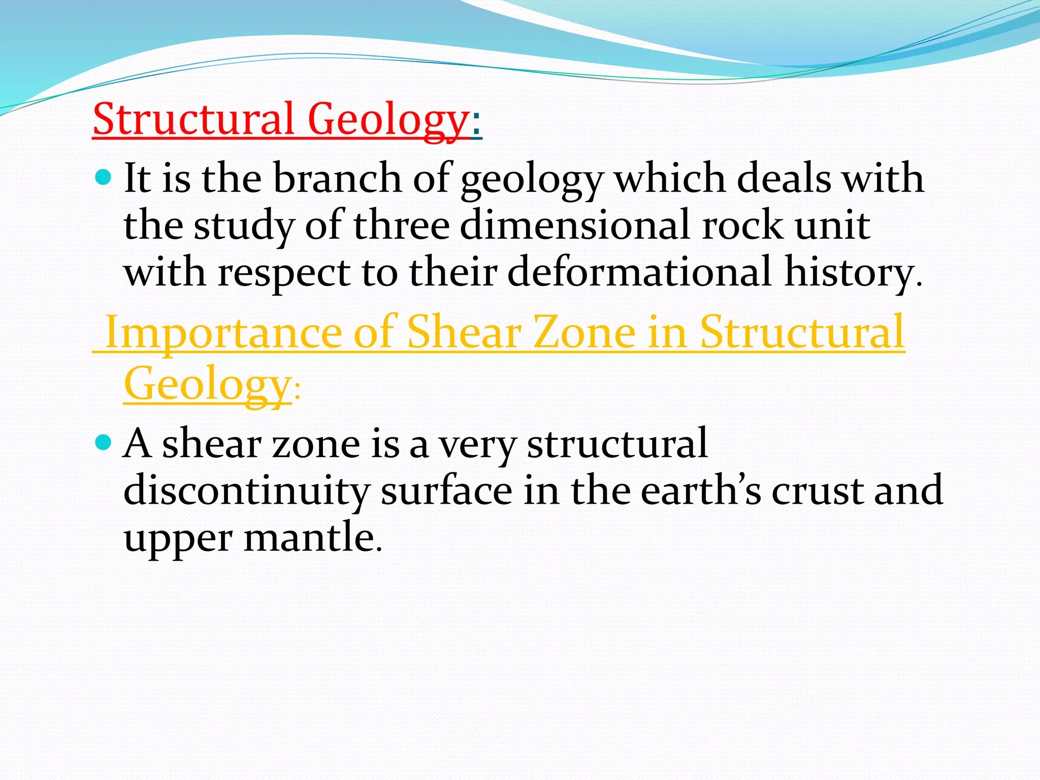 Shear Zone Structural Geology by Misson Choudhury | PPTX