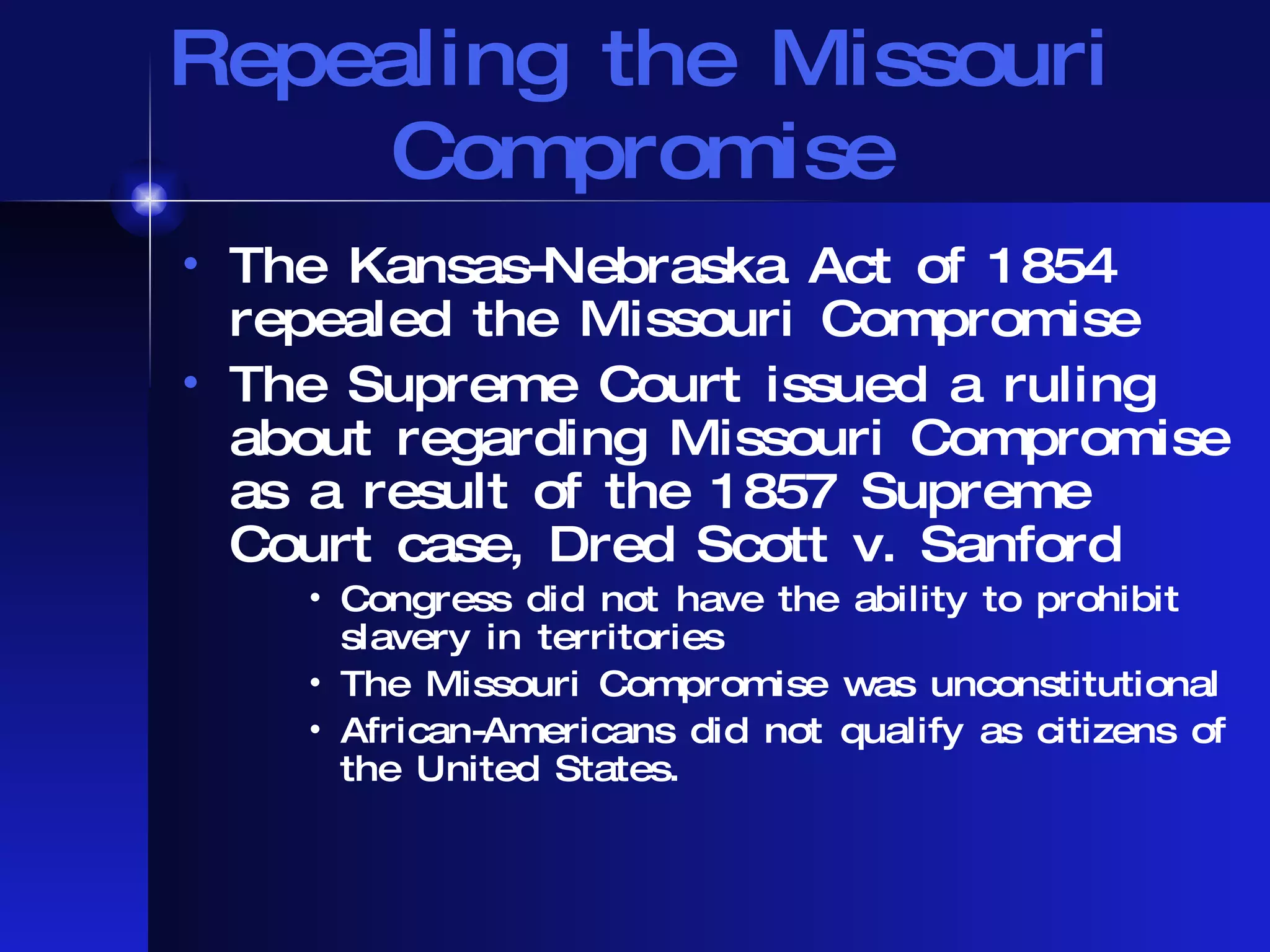 Missouri Compromise | PPT | Free Download