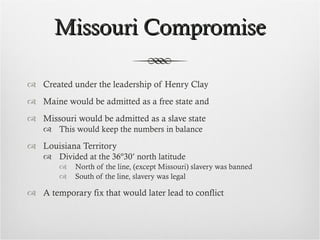 Missouri compromise | PPT