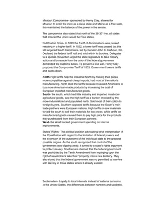 Missouri compromise | DOCX | Crime & Harmful Acts to Individuals ...