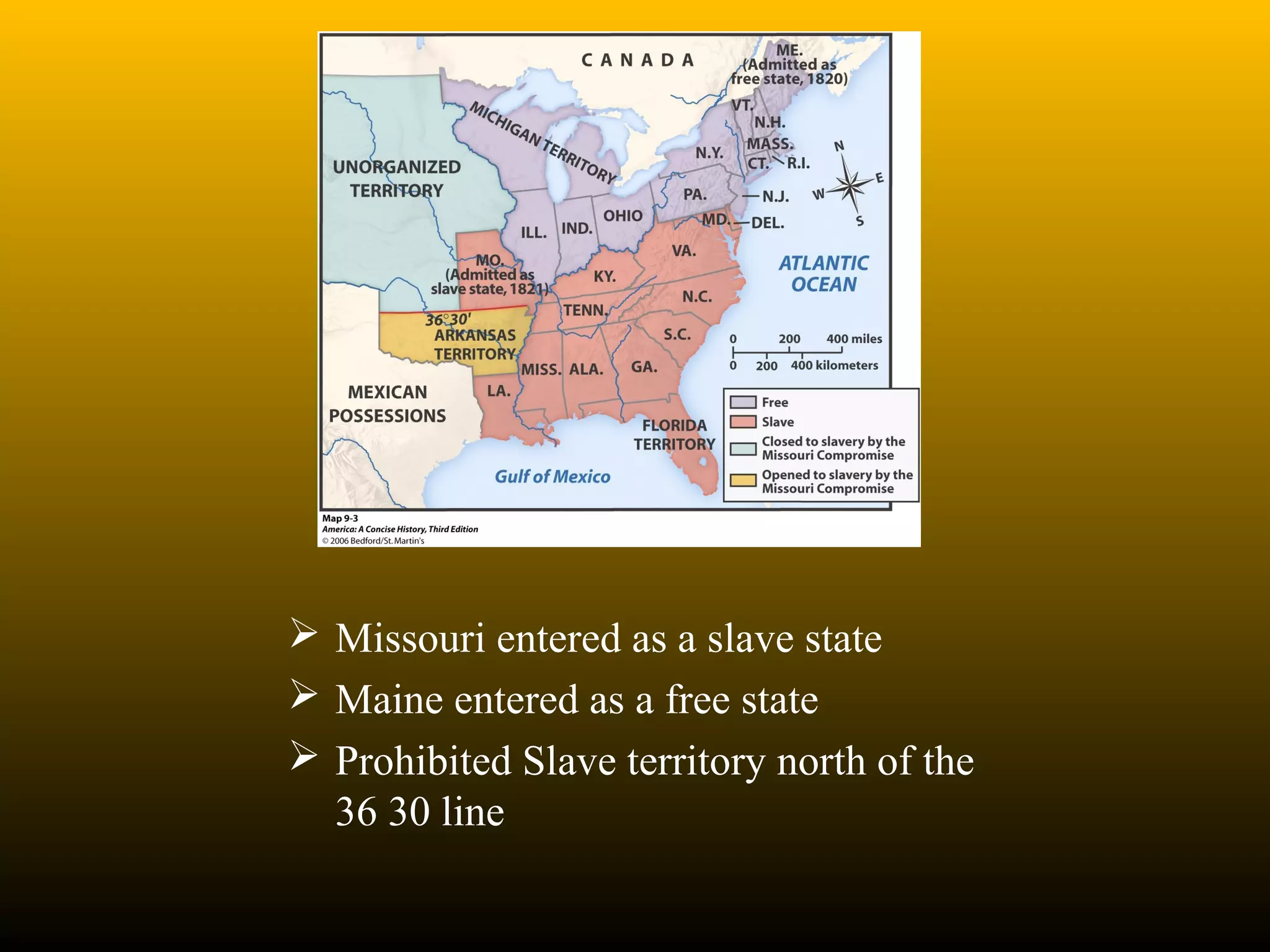 Missouri compromise 2 | PPT | Crime & Harmful Acts to Individuals ...