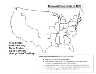 Missouri compromise activity ush | PPT