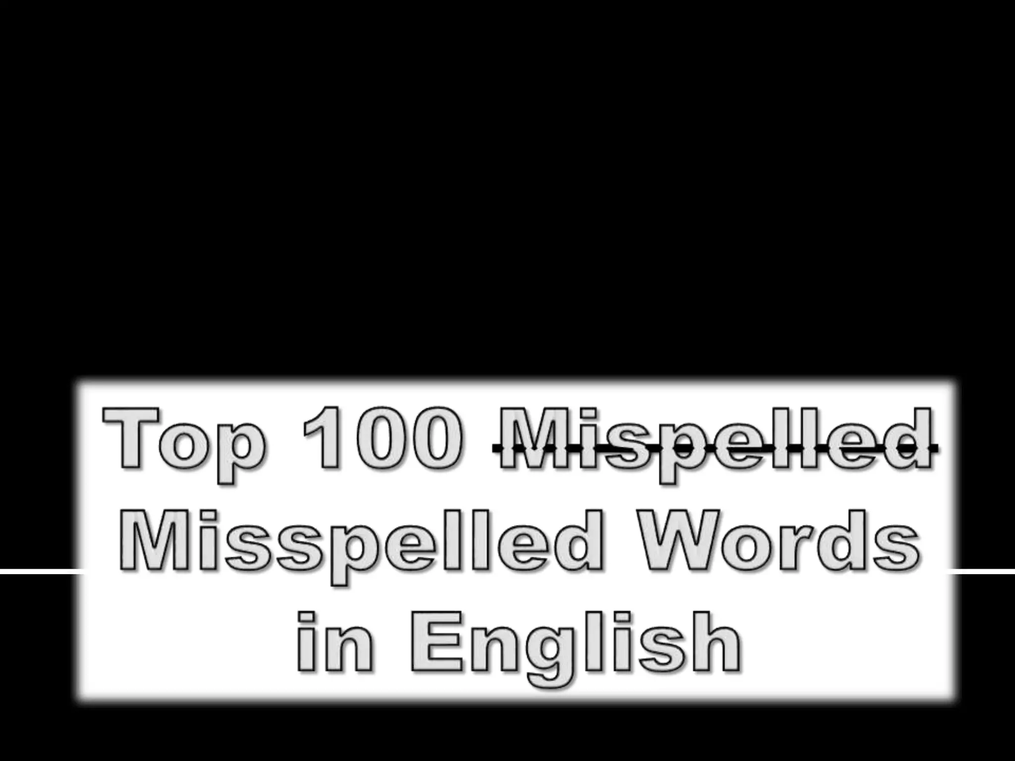 Misspelled words | PPTX