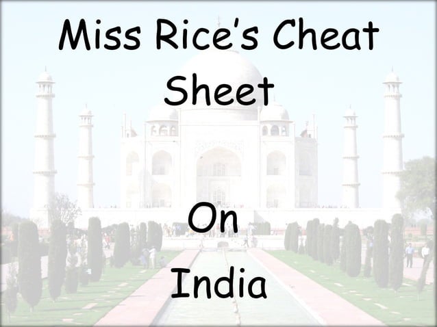 Miss Rice’s Cheat Sheet Part 1 | PPT