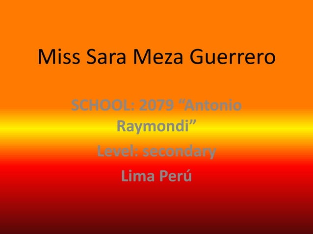 Miss Sara Meza Guerrero Introduction | PPTX