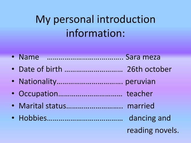 Miss Sara Meza Guerrero Introduction | PPTX