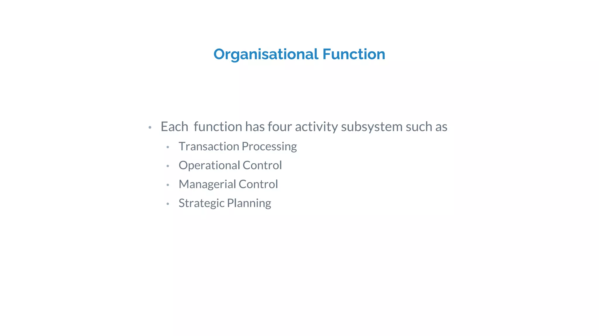 MIS Subsystems and its types | PPTX