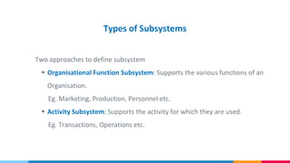 MIS Subsystems and its types | PPTX | Human Resources | Business