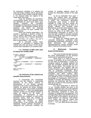 Poor man's missing value imputation | DOC