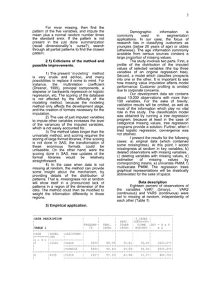 Poor man's missing value imputation | DOC