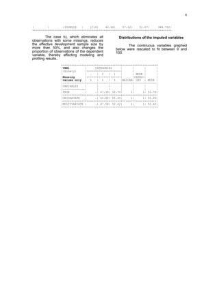 Poor man's missing value imputation | DOC