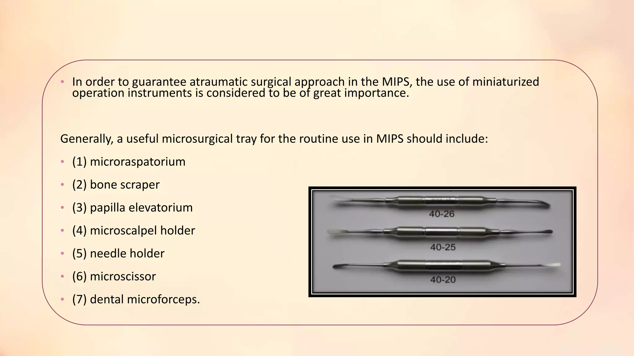 Minimally invasive surgical techniques in periodontics | PPTX