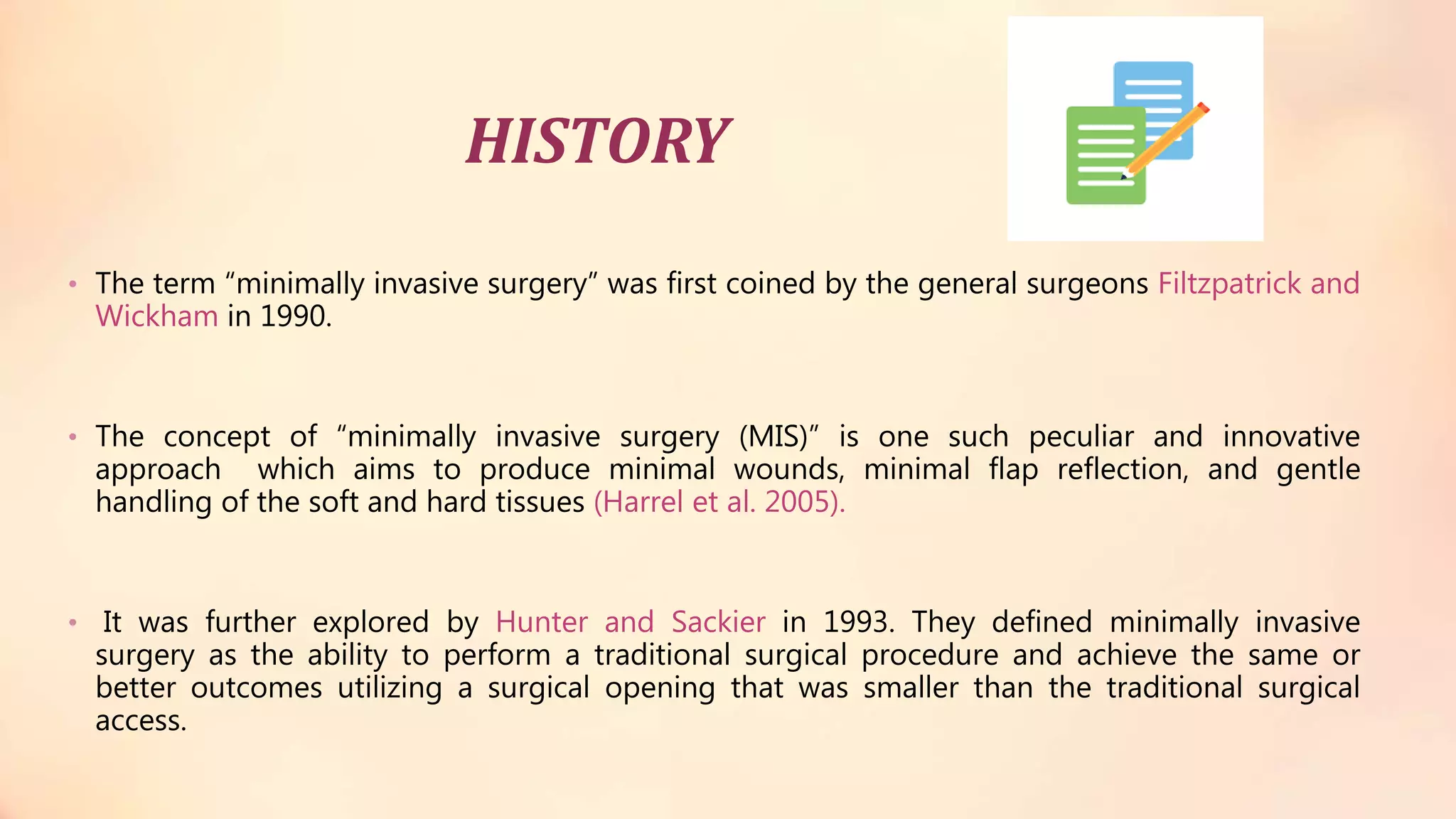 Minimally invasive surgical techniques in periodontics | PPTX