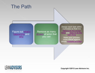 Mistake proofing presentation | PPTX | Medical Health