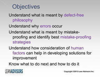 Mistake proofing presentation | PPTX | Medical Health