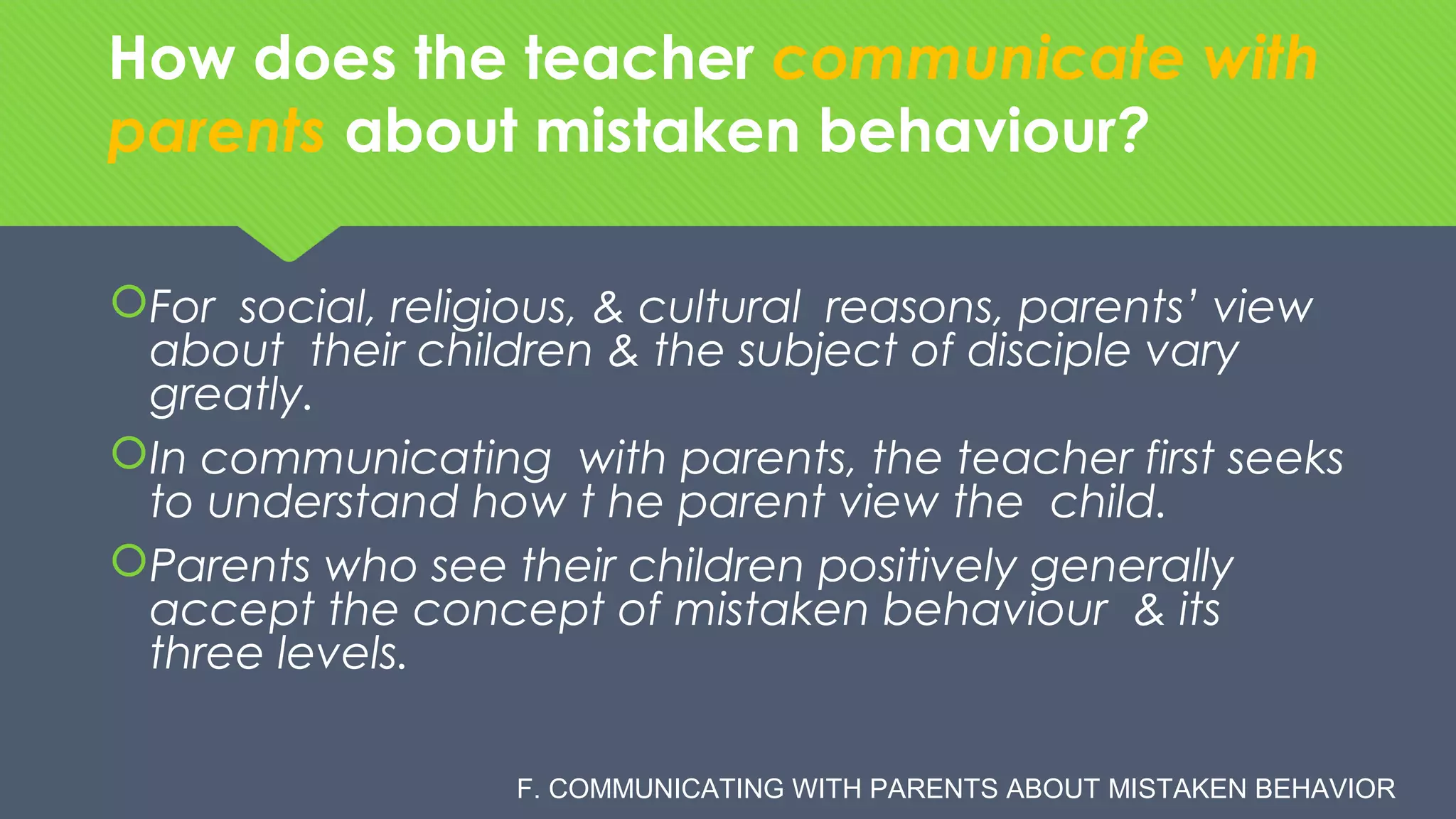 Mistaken behavior challenging behavior | PPT