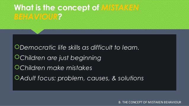 Mistaken behavior challenging behavior