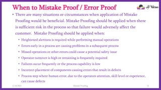 Mistake proofing | PDF