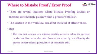 Mistake proofing | PDF