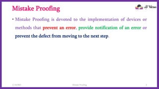 Mistake proofing | PDF