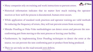 Mistake proofing | PDF