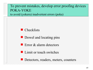 Mistake Proofing and Poka-Yoke process improvement | PPT