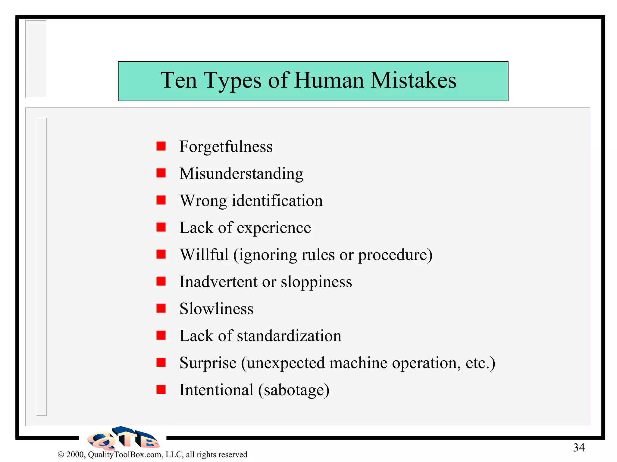 Mistake proofing smpl_1 | PPT