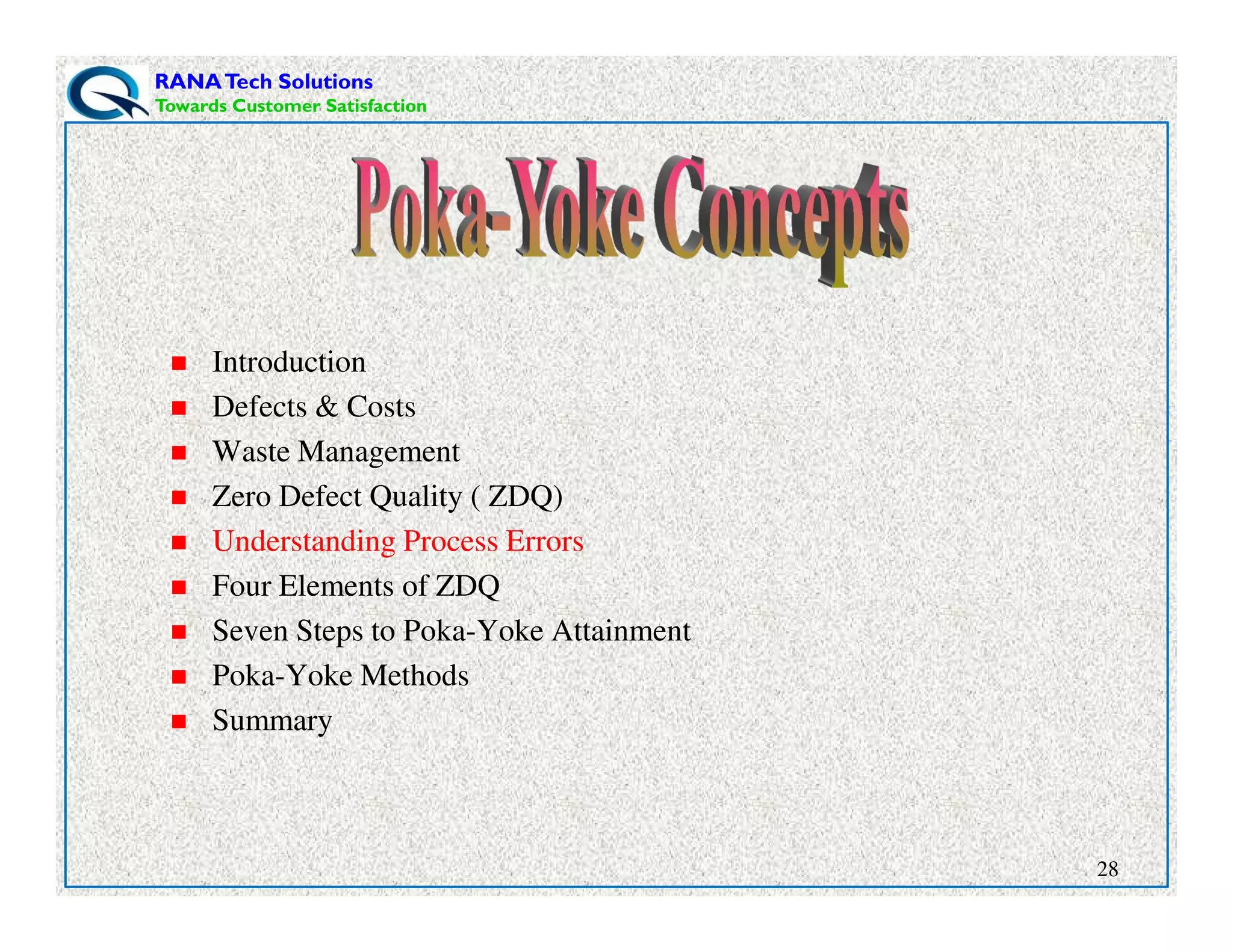 Mistake proofing & poka yoke | PDF