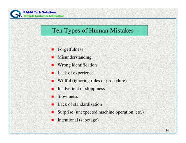 Mistake proofing & poka yoke | PPT