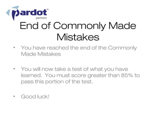 Common Mistakes | PPT